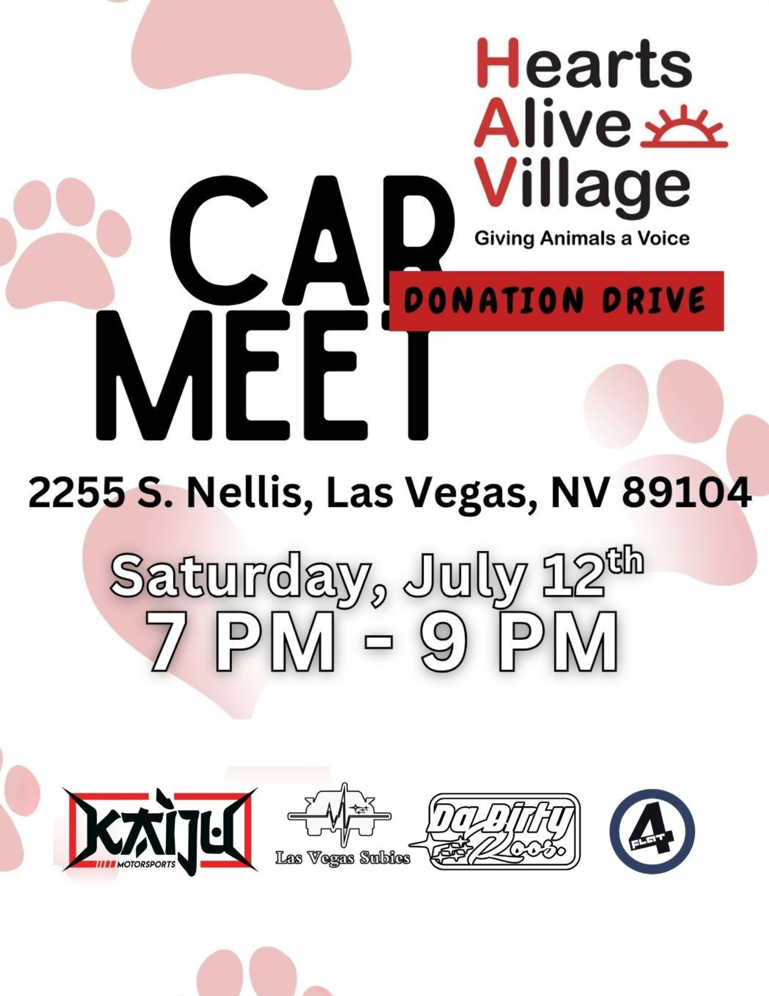 Car Meet Donation Drive - Hearts Alive Village